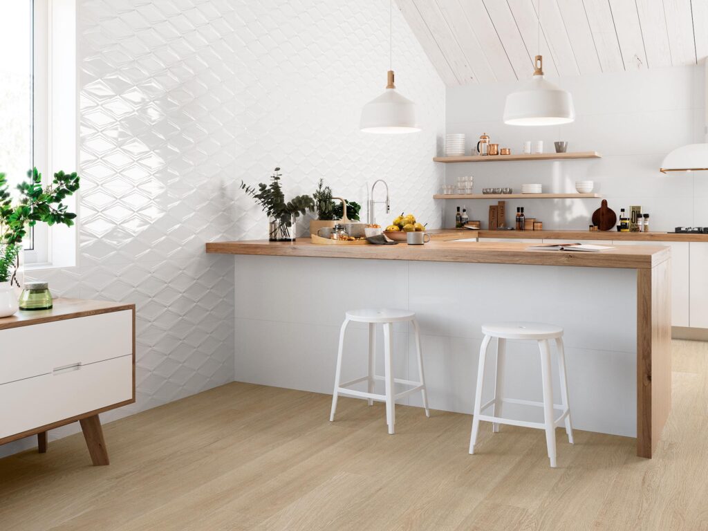 Blanco | Feature – Stars feature white ceramic tile - Tile Brokerage ...